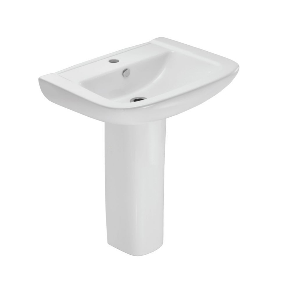 Jaquar Sanitaryware, Fonte, WASH BASIN WITH FULL PEDESTAL : FNS-WHT ...